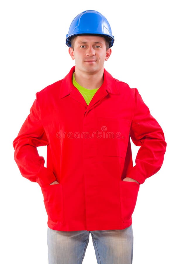 Young Contractor. Hands in Pockets Stock Photo - Image of portrait ...