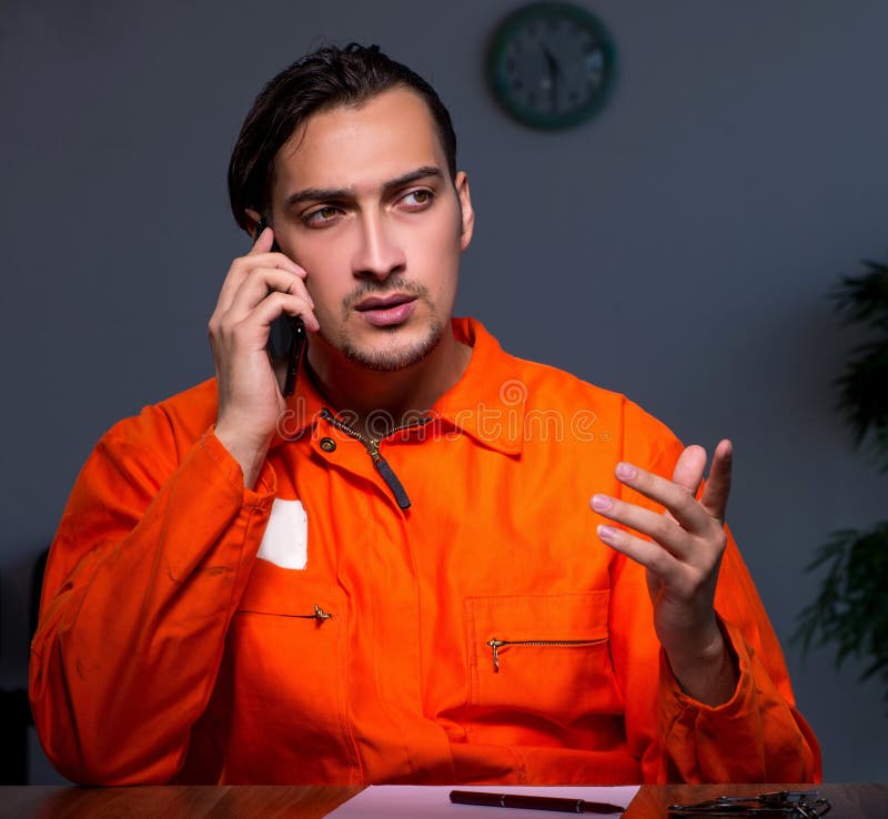 Young Convict Man Sitting in Dark Room Stock Photo - Image of barrister ...