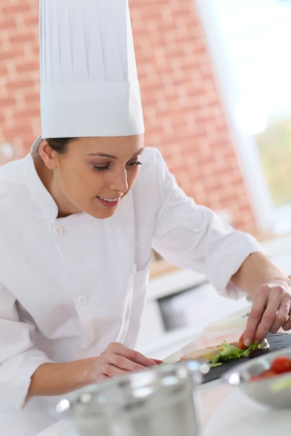 Young Cook Preparing Appetizers Stock Photo - Image of preparation ...