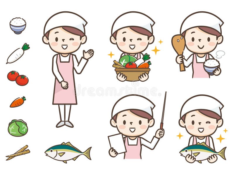Illustration of a Cook with a Beginner Mark in Hand Stock Vector ...