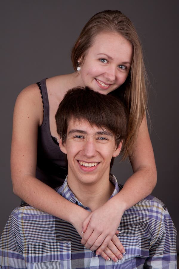 Young couple in studio stock photo. Image of lovers, fashion - 23659742
