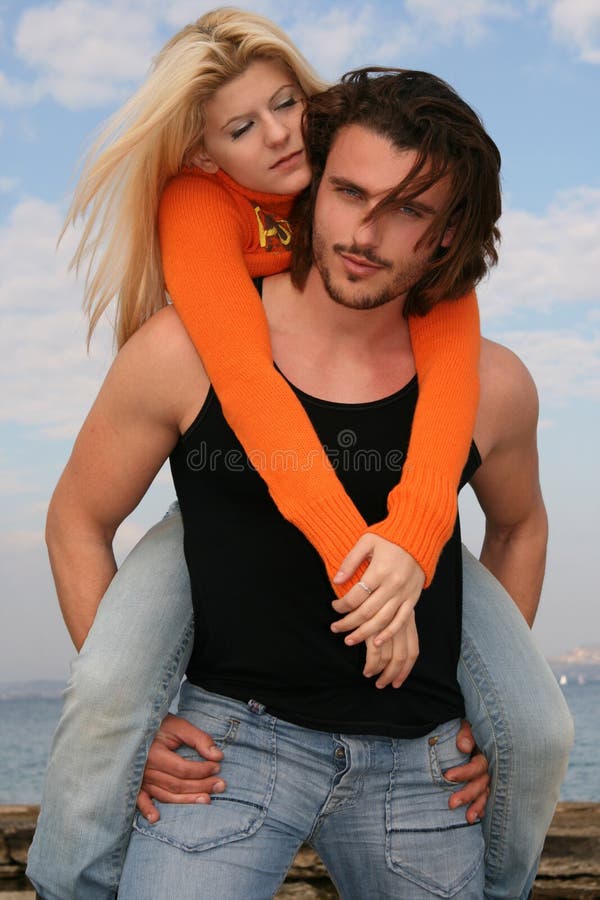 Couple back to back stock photo. Image of feeling, outdoors - 4198708