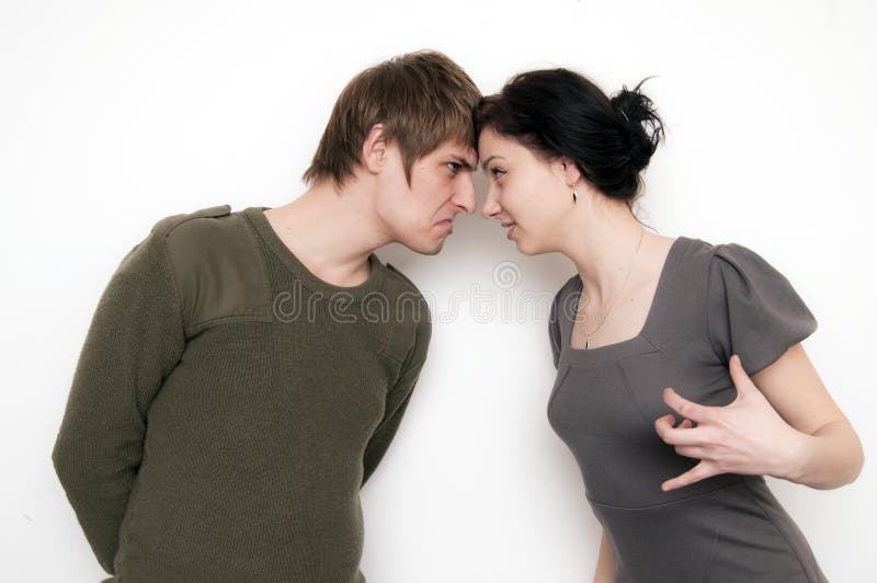 Young Couple Arguing Conversation Stock Image - Image of beautiful ...