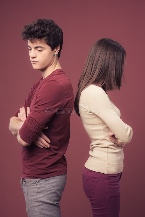 Young couple arguing stock image. Image of female, back - 55379473