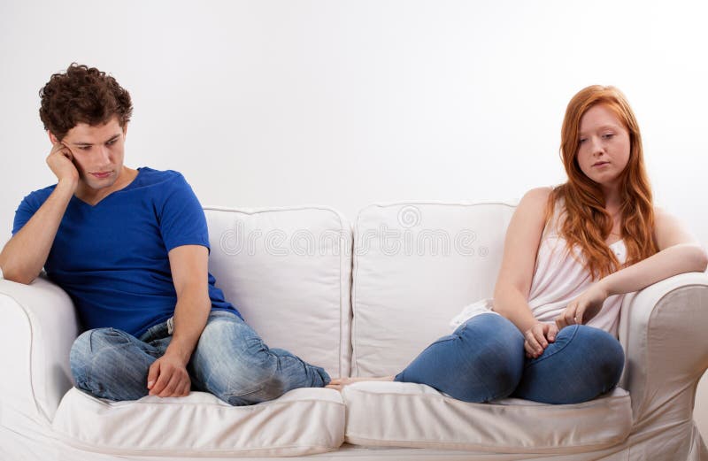 Young Couple Being Offended Stock Image - Image of adult, home: 46494843