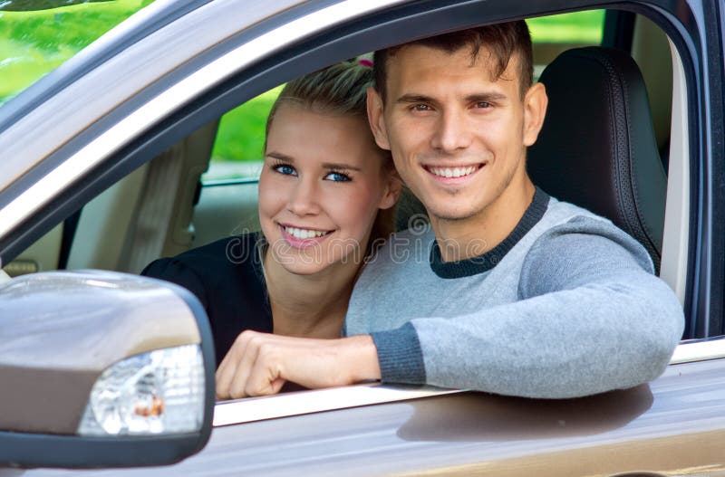 Young happy couple in love stock photo. Image of girl - 60835104