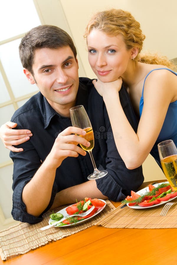 Young couple celebrating stock image. Image of amour, celebration - 6302465