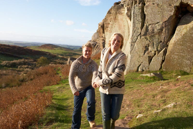 Young Adults on Country Walk Stock Photo - Image of female, fall: 21413932