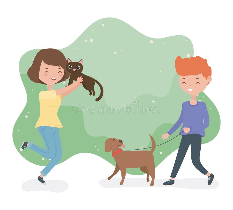Cute Cat and Dog Mascots Adorables Characters Stock Vector ... Cute Cat and Dog Mascots Adorables Characters Stock Vector ...