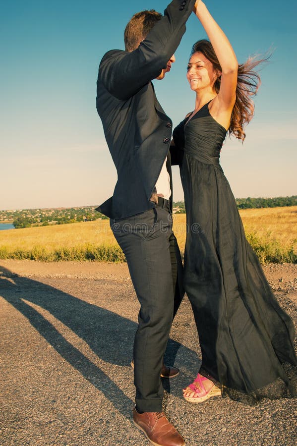 Young couple dancing stock image. Image of fashion, flirting - 91191509