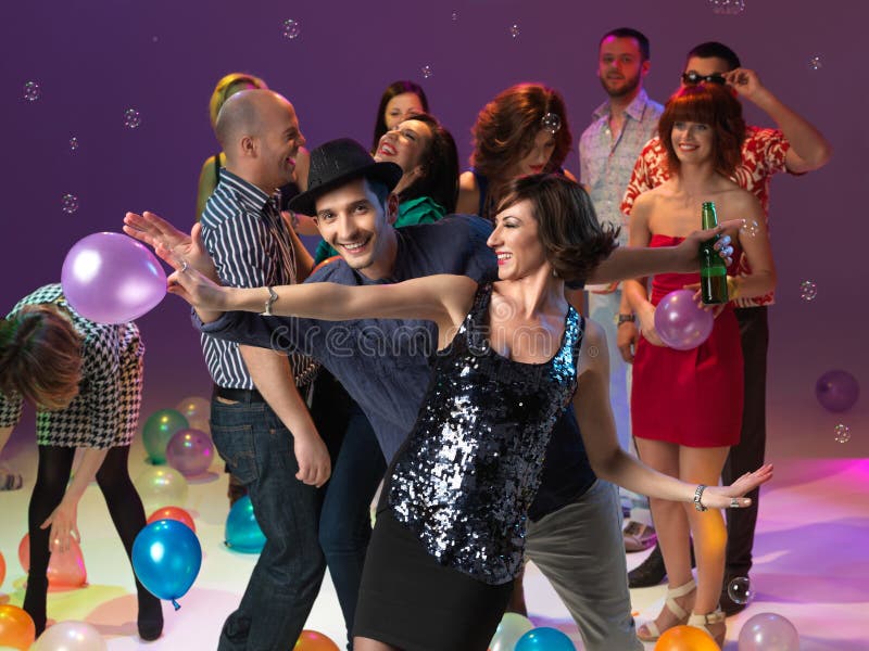 Young Couple Dancing at Party Stock Photo - Image of chic, girl: 27315944