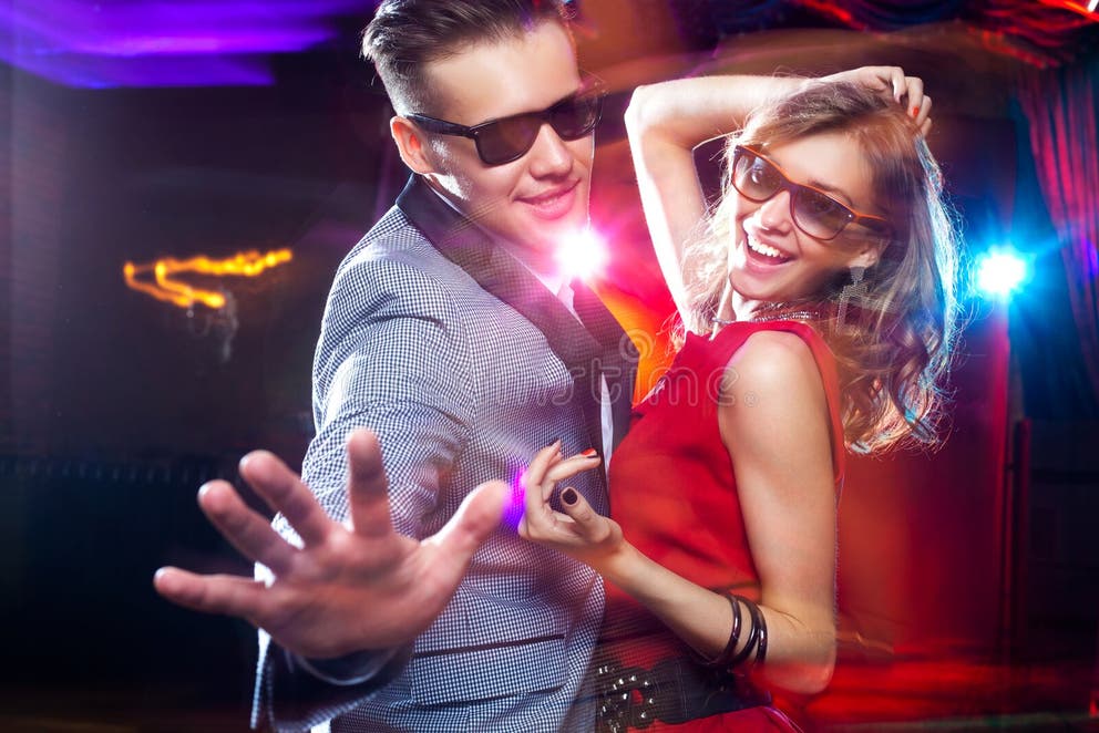 Young Couple Dancing at Party Stock Image - Image of lovers ...