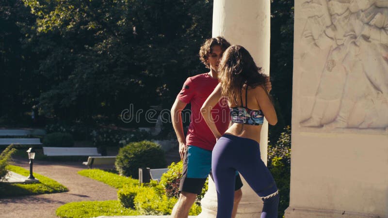 Young Couple Dancing on the Square Stock Image - Image of leisure ...