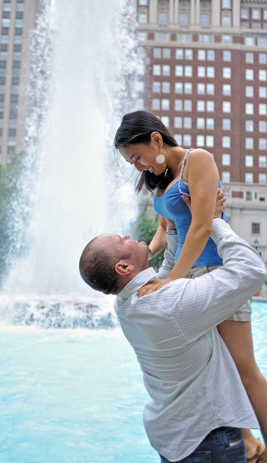 Young Couple Meet for the First Time Stock Photo - Image of female ...