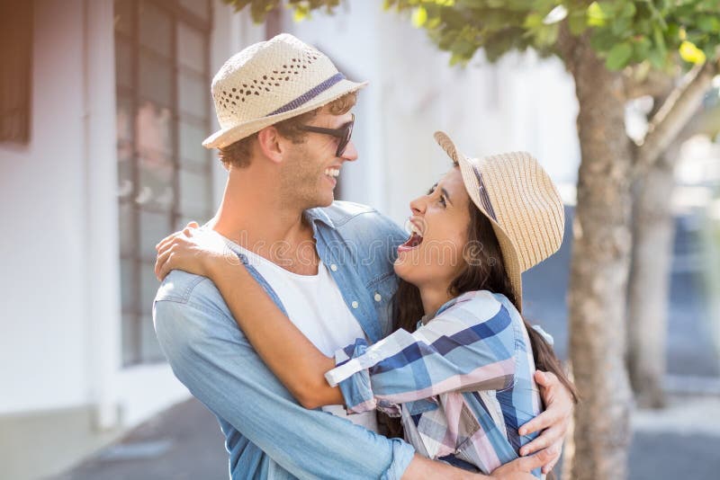 Young Couple Embracing Each Other Stock Photo - Image of hugging ...