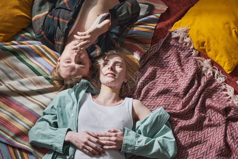 Young Couple Enjoying the Rest Stock Image - Image of togetherness ...