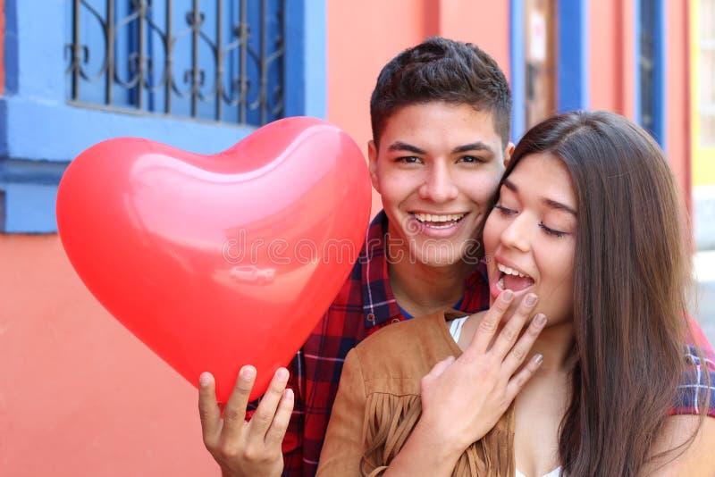 Young Couple Falling in Love Stock Image - Image of chilean, female ...