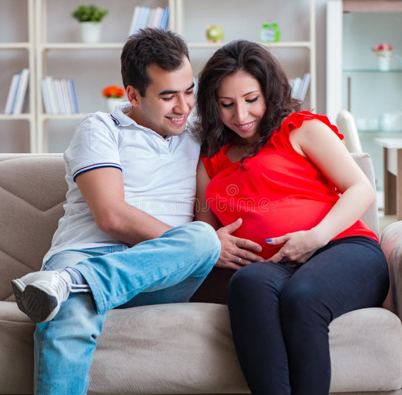 Young Couple Family Expecting a Baby Stock Image - Image of female ...