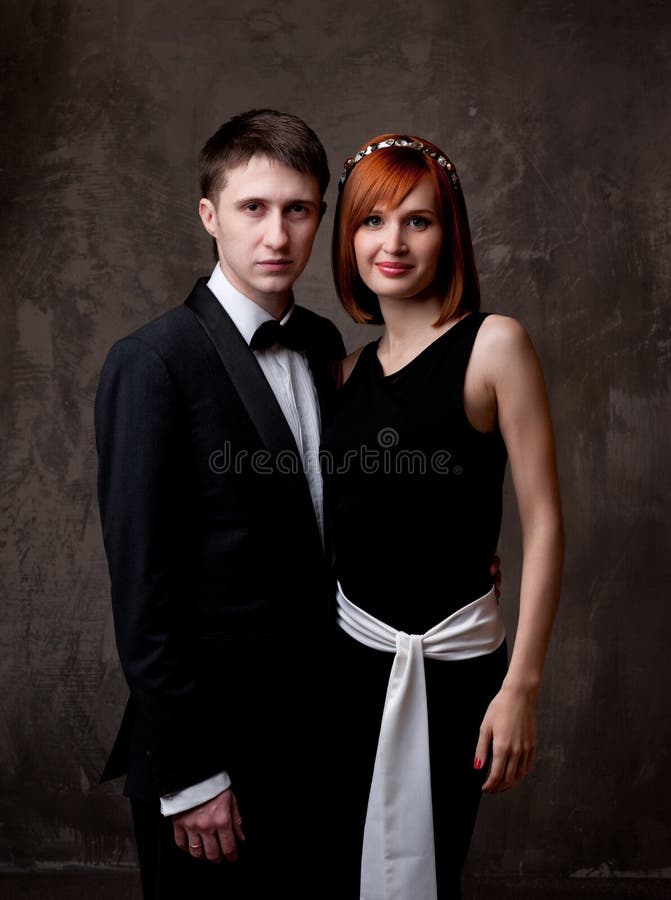 Young Couple in Formal Dress Stock Image - Image of attractive ...