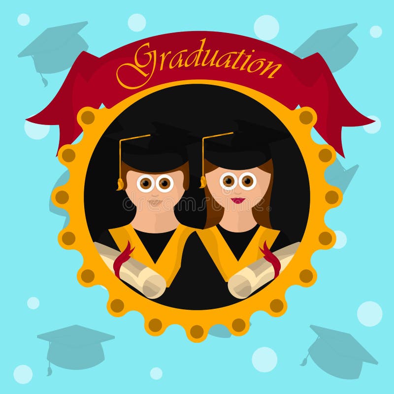 Graduation Objects Illustration Stock Vector - Illustration of gown ...