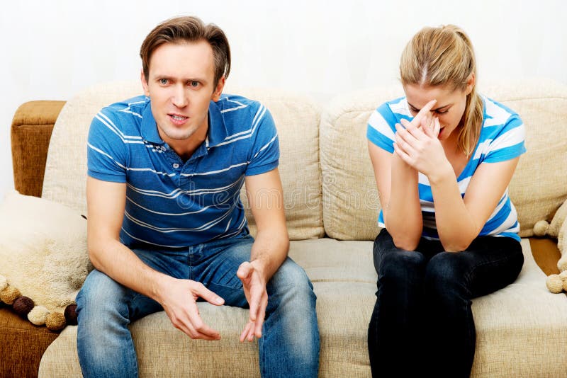Young Couple Having Conflict at Home Stock Image - Image of conflict ...