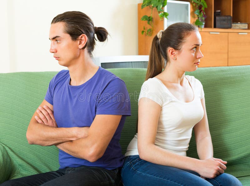 Young Couple Having Quarrel At Home Stock Image Image Of Person