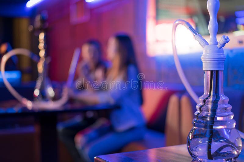 Young Couple in a Hookah Bar. Stock Photo - Image of cafes, smoke: 78615568
