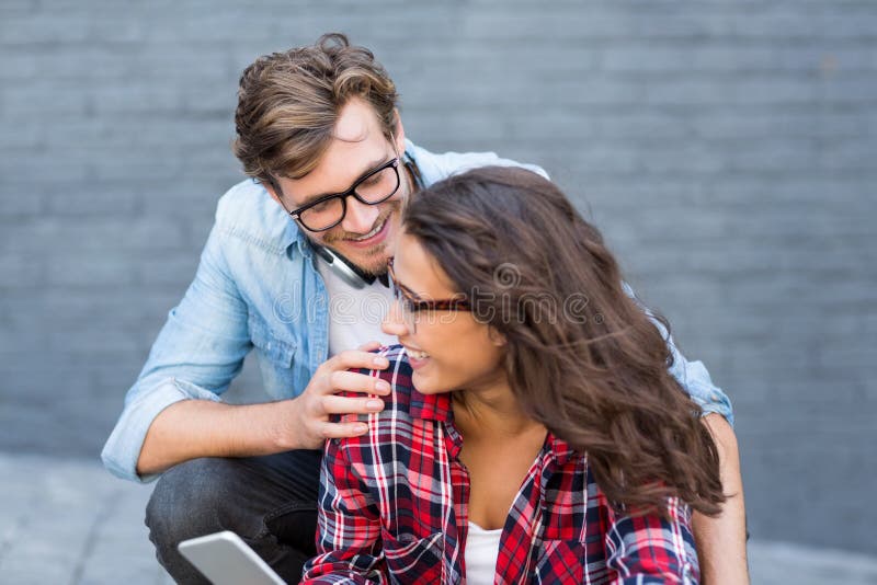 Young Couple Interacting with Each Other Stock Photo - Image of ...
