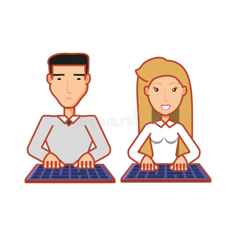 Couple Keyboard Stock Illustrations – 564 Couple Keyboard Stock ...