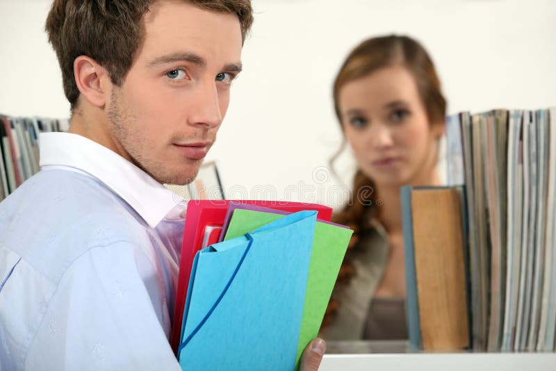 Students Kissing in Library Stock Image - Image of hugging, copy: 16701677