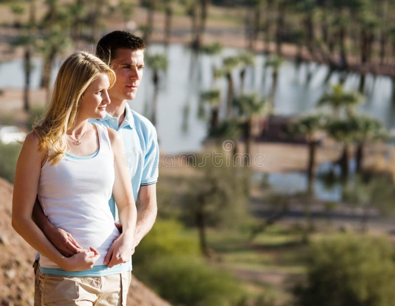 Young Couple in Love and Having Fun Stock Photo - Image of outdoors ...