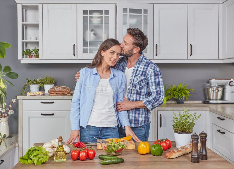 Young couple in love stock photo. Image of domestic - 127504900