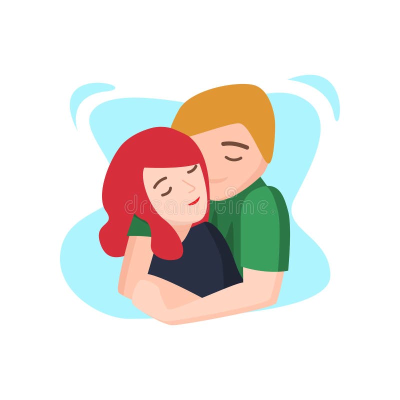 Young Couple in Love Spends Time on a Date Stock Illustration ...