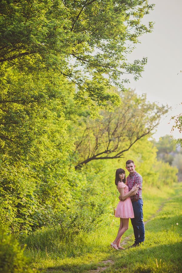Young Couple in Love Together on Nature Stock Photo - Image of dating ...