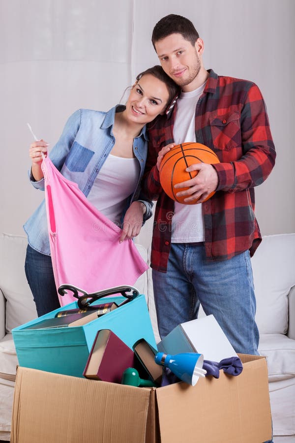 Couple Moving into a New House Stock Photo - Image of house, husband ...