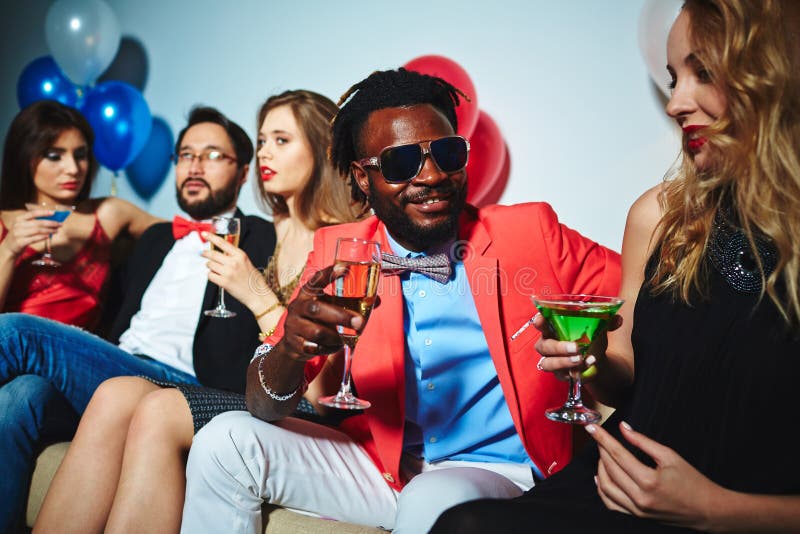 Young couple at party stock photo. Image of adult, clubbing - 74864564