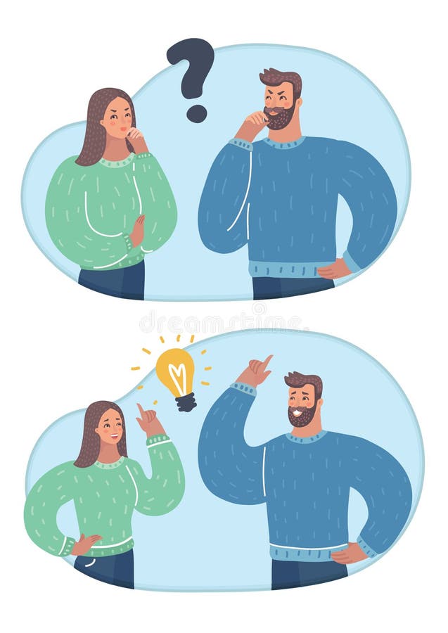Couple Question Mark Stock Vector Illustration Of Husband 43019818