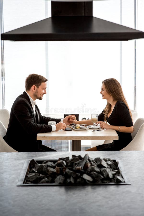 Young Couple at the Restaurant Stock Image - Image of love, attractive ...