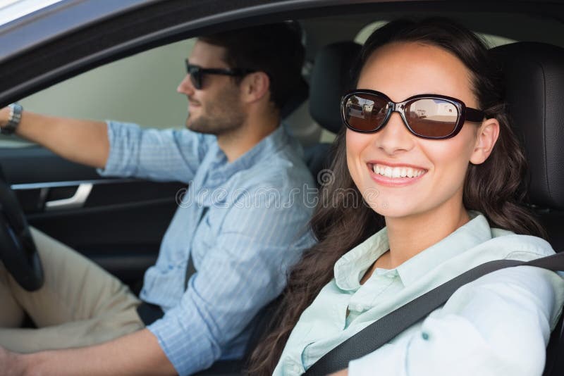 Young Couple on a Road Trip Stock Image - Image of belt, people: 49211963