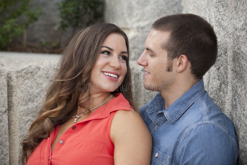 Young Couple Smiling stock photo. Image of person, husband - 59616134