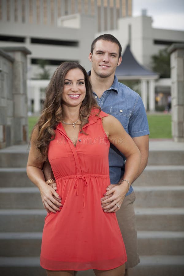 Young Couple Smiling stock photo. Image of happy, couple - 59616150