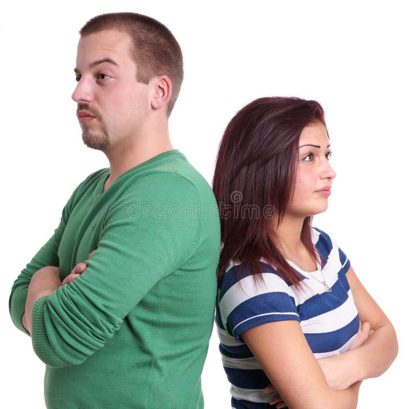Young couple sulking stock photo. Image of girlfriend - 39810286