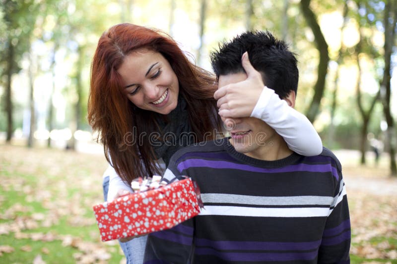 Young couple surprise stock image. Image of leisure, affection - 17086855