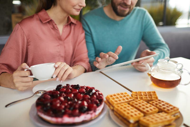 Young Couple with Tablet Pc Stock Photo - Image of table, happiness ...