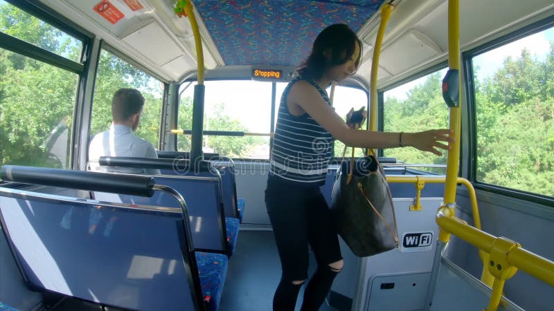 Couple Travelling on Bus 4k Stock Video - Video of seat, lifestyle ...
