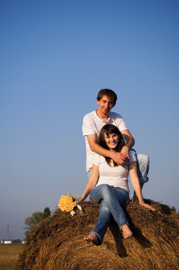 A Young Couple Walking in Nature Stock Photo - Image of enamoured ...