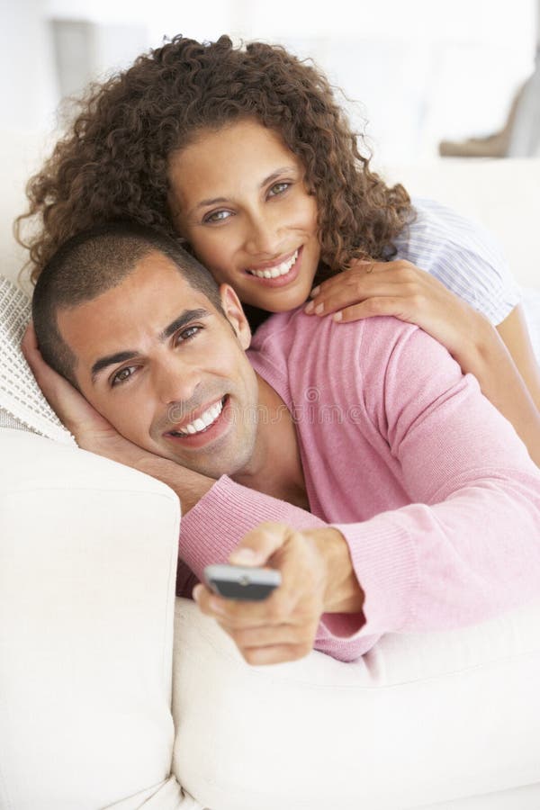 Young Boy Watching Television at Home Stock Photo - Image of camera ...