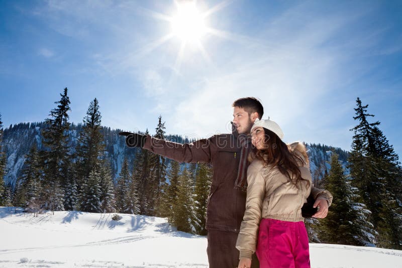 Winter Couple Snowball Fight Stock Photo - Image of ball, nature: 35286924