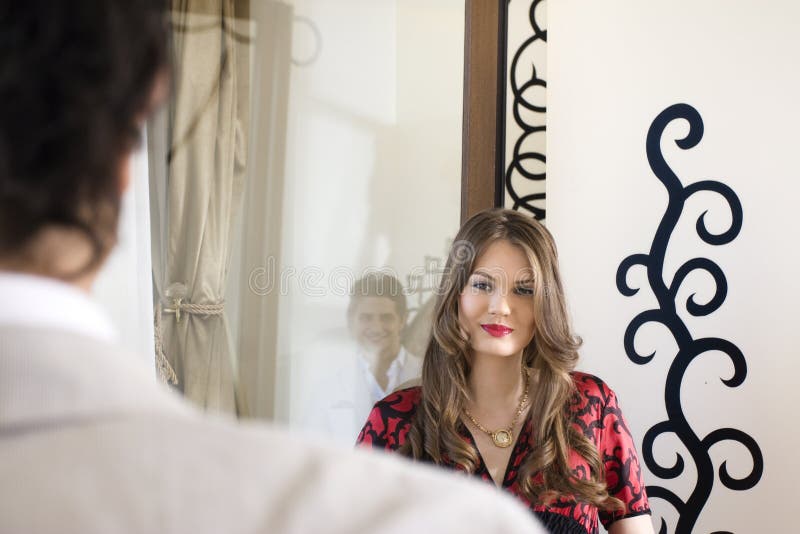 Young Couples Looking Each Other with Love Stock Image - Image of ...