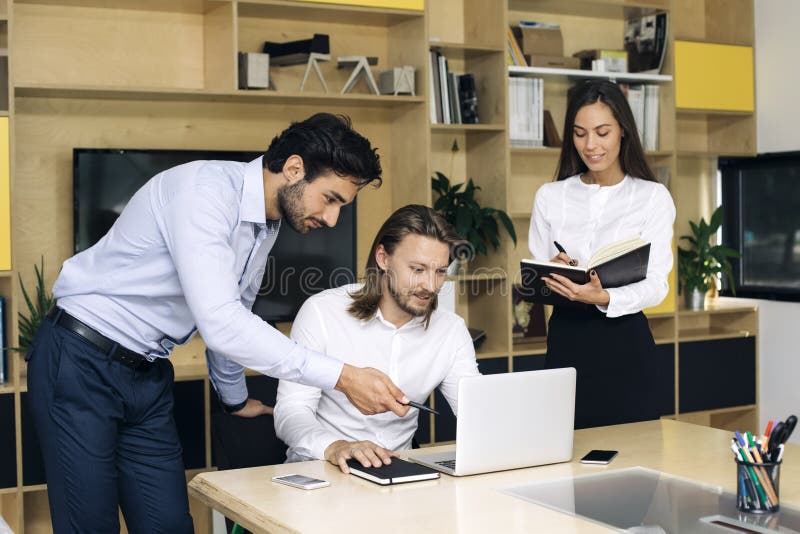 Young Busimesspeople Working in Modern Office Stock Image - Image of ...